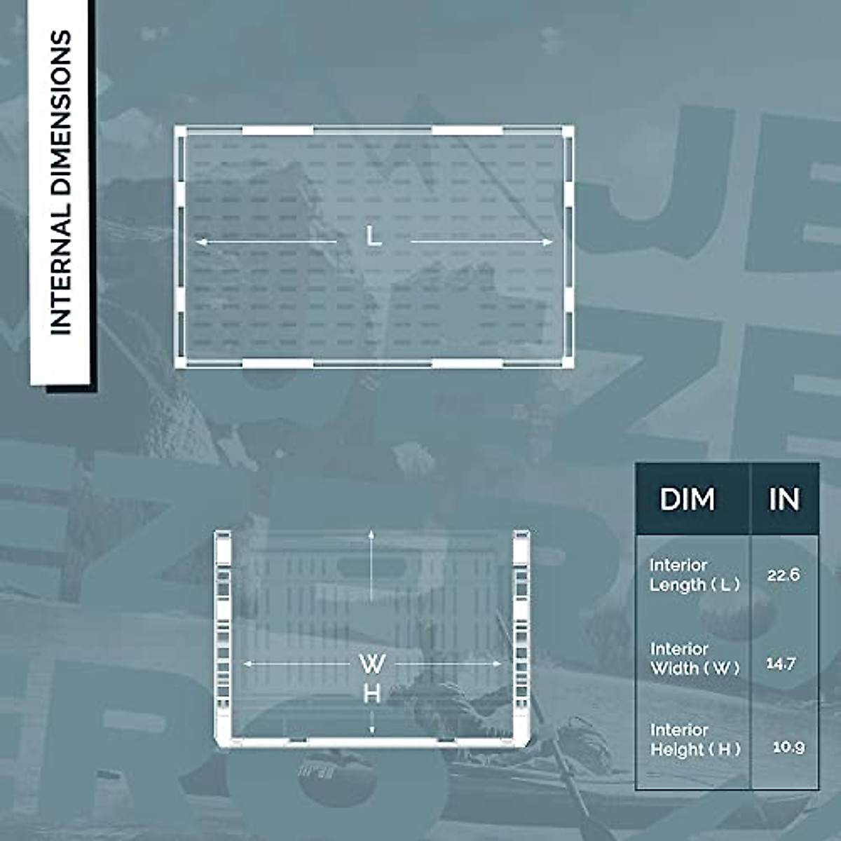 JEZERO Stackable, Collapsible Professional Storage Crate: Grated Wall Utility Storage Baskets for Household Storage and Organization | Black, 23.6" x 15.8" x 11.3”, 2-Pack (PN: CC28-2PK)