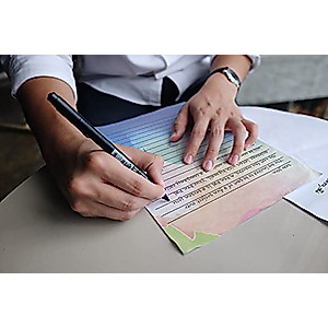 Mini Stationery Set, 100 Piece Set (50 Lined Watercolor Sheets + 50 Matching Envelopes), 5.5 x 8.25 inch, 12 Unique Designs, Double Sided Printing, One Side Lined Paper, by Better Office Products