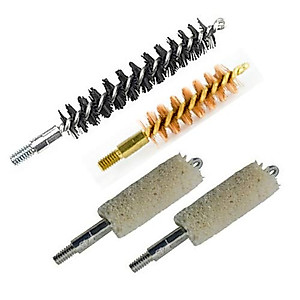 9mm Gun Bore Cleaning Kit Bronze Bristle Brush Nylon Brush and Two Quality Mops