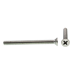 Prime-Line 9002108 Machine Screws, Flat Head, Phillips Drive, 1/4 In.-20 X 3 In., Grade 18-8 Stainless Steel (25 Pack)