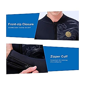 Dizokizo Wetsuit Top 5mm Long Sleeve Neoprene Wetsuit Jacket for Men