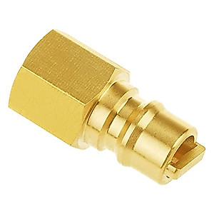 Joywayus 3/8" Brass Quick Connect Propane Fitting Adapter Male Plug x 3/8" NPT Female Thread for Propane BBQ Grill/Heater/Fireplace/RV Trailer (Pack of 2)