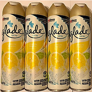 Glade Air Freshener Spray - Lemon Fresh - Net Wt. 8 OZ (227 g) Per Can - Pack of 4 Cans