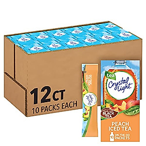 Crystal Light Sugar-Free Peach Iced Tea On-The-Go Powdered Drink Mix 120 Count