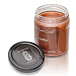Leather Candle- 6 oz jar Candle - up to 40 Hour Burn time