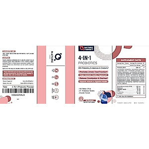 NATURE TARGET Probiotics-for-Women Prebiotics-and-Probiotics-Powder, 100-Billion-CFUs 45-Day-Supply, Women's-Probiotic with D-Mannose and Cranberry for Urinary Tract/Gut/Digestive Health