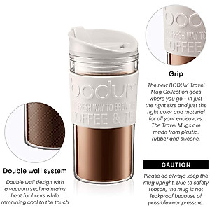 Bodum Caffettiera Cafetiere, plastic, Blanc, Transparent, 0.35 L