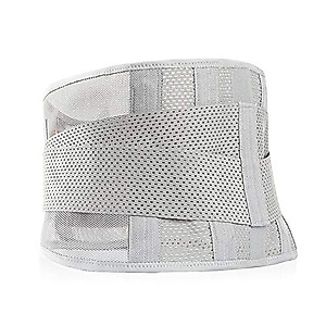 YZSHOUSE Breathable Back Support Lumbar Belt – Man and Woman Pain Relief Back Brace – Prevents Injury & Scoliosis,with Massage Pad (Size : M/Medium)