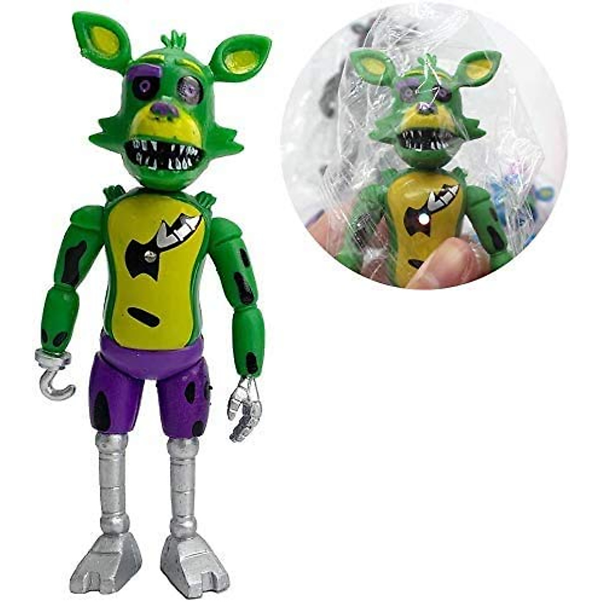 JianYia Inspired by Five Night Freddy's|5 pcs Set FNAF Action Figures|Dolls for All Kids Toys Gifts | Foxy Articulated Action|Figure Freddy/Kim Freddy/Fox/Chika/Bonnie|Size 5-6 ''|Multicolor