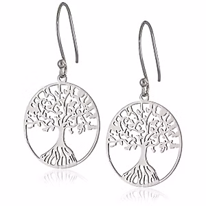 Amazon Essentials Sterling Silver Tree of Life Earrings (previously Amazon Collection)