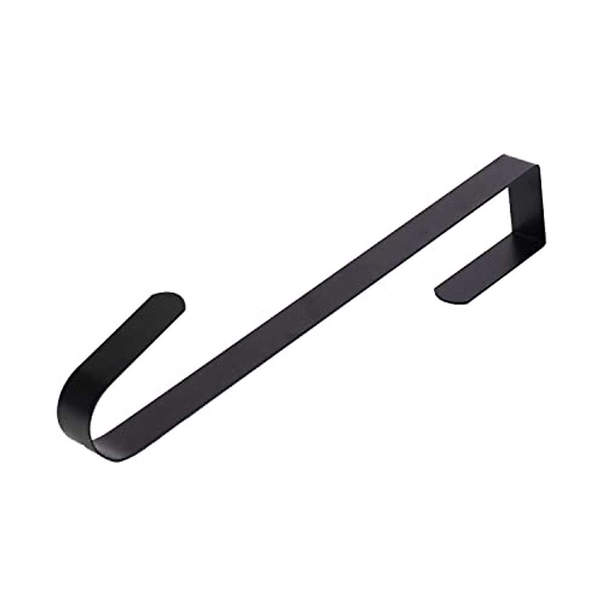 Sattiyrch 12" Wreath Hanger for Front Door,Metal Over The Door Single Hook,Black (1)