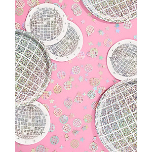 xo, Fetti Disco Ball Foil Confetti - 200 pc | Bachelorette Party Decoration, Cute Birthday Table Decor, Groovy Engagement Decor, Bridal Shower Supplies