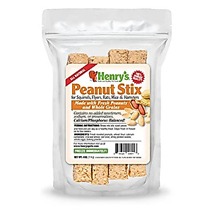 Henry's Peanut Stix - The Only Hamster and Squirrel Treat Baked Fresh to Order, 4 Ounces