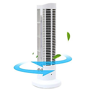 Clothing 2 in 1 Portable Electric Oscillating Tower Fan with Led Light, Leafless Cooling Fan Perfect for Office Dorm Nightstand(White) RR613