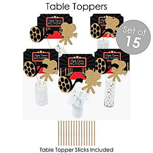 Big Dot of Happiness Red Carpet Hollywood - Movie Night Party Supplies - Banner Decoration Kit - Fundle Bundle