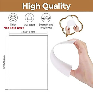 Goefun White Blank Cards and Envelopes 4 x 6 Flat Cards and A6 Envelopes Self Seal 100 Pack for Wedding, Invitations, DIY Greeting Cards, Thank You Cards & All Occasion (Unfolded)