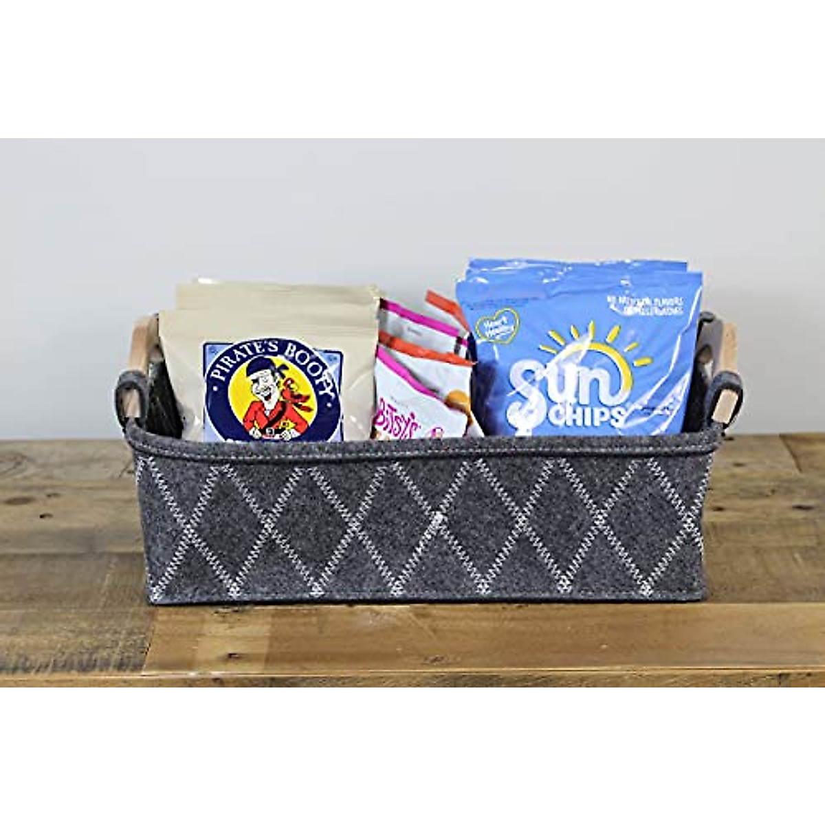 Bins & Things Felt Storage Bins Basket Set of 3 (S, M, L) Fabric Storage Organizing Baskets with Durable Handles - Home Storage Organizer Made with Thick Durable Felt Materials - Fabric Storage Basket