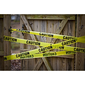 Caution Party Tape • 3 in. Wide X 100 Ft. Long • High Visibility • Tear Resistant Design • Great for Construction-Themed Parties & Signage for Small Hazards (100 ft) (1 Pack)