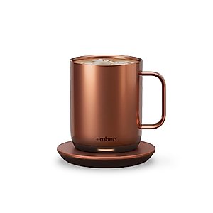 Ember Temperature Control Smart Mug 2, 10 Oz, App-Controlled Heated Coffee Mug with 80 Min Battery Life and Improved Design, Copper
