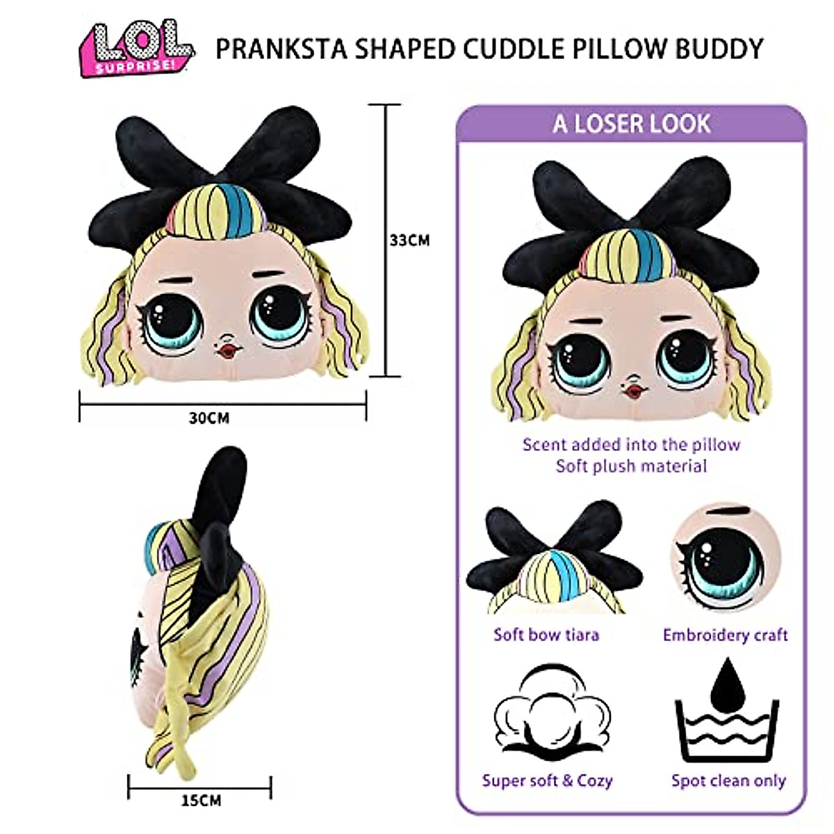 L.O.L. Surprise! 3D Surprise Doll Limited Shaped Pillow Comfortable Soft Plush Not Easily Deformed Throw Pillow,Seat Cushion Floor Pillow