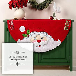 Bucilla, Jolly Santa, Felt Applique Christmas Tree Skirt Making Kit, Perfect for DIY Arts and Crafts, 89640E