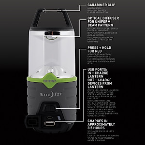 Nite Ize N03876-BRK Radiant Recharge Lantern, 300 Lumen