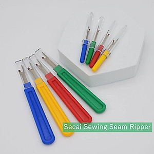 Sewing Seam Ripper Tools 10Pcs,Secai 4 Big and 4 Small Seam Rippers with 2 Scissors for Crafting Sewing