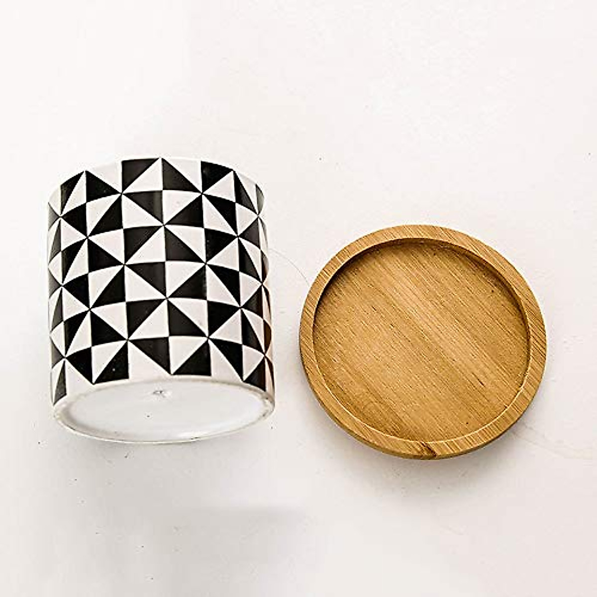 FURLOU Pottery Planter,Small Plant pots,Geometric Pattern Ceramic Succulent Small Ceramic Pot Ceramic Flower Green Plant Container Planter Classic Round Shape Planter Beautiful Scenery (Co Flower (Co