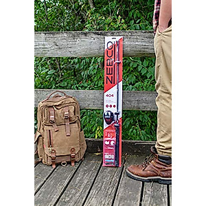 Zebco 404 Spincast Reel and Fishing Rod Combo, 5'6" 2-Piece Durable Fiberglass Rod with EVA Handle, Quickset Anti-Reverse Reel with Built-in Bite Alert, 28-Piece Tackle Pack,Black/Red