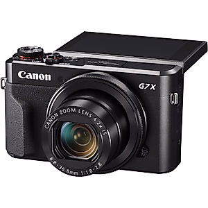 Canon PowerShot G7 X Mark II Digital Camera (1066C001), 64GB Card, NB13L Battery, Corel Photo Software, Card Reader, Soft Bag, Flex Tripod + More (Renewed)