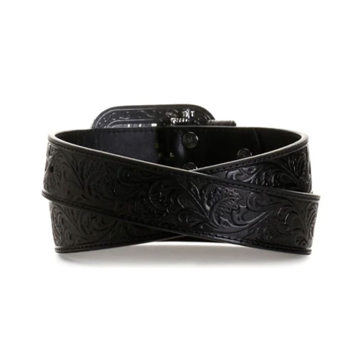 ARIAT Black Tooled Belt with Rhinestone Buckle XL