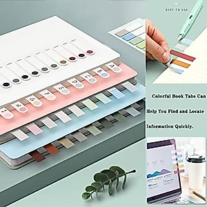 ELII Sticky Tabs 1200pcs Page Markers,Morandi Sticky Note Tabs Colored Writable and Repositionable Book Flags Tabs Strip Index Tabs,Page Tabs