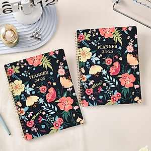 Planner 2023-2024 - July 2023 - June 2024, Academic Planner/Calendar 2023-2024, 2023-2024 Planner Weekly and Monthly with Printed Tabs, 8" x 10", Flexible Cover, Thick Paper, Perfect Daily Organizer - Floral