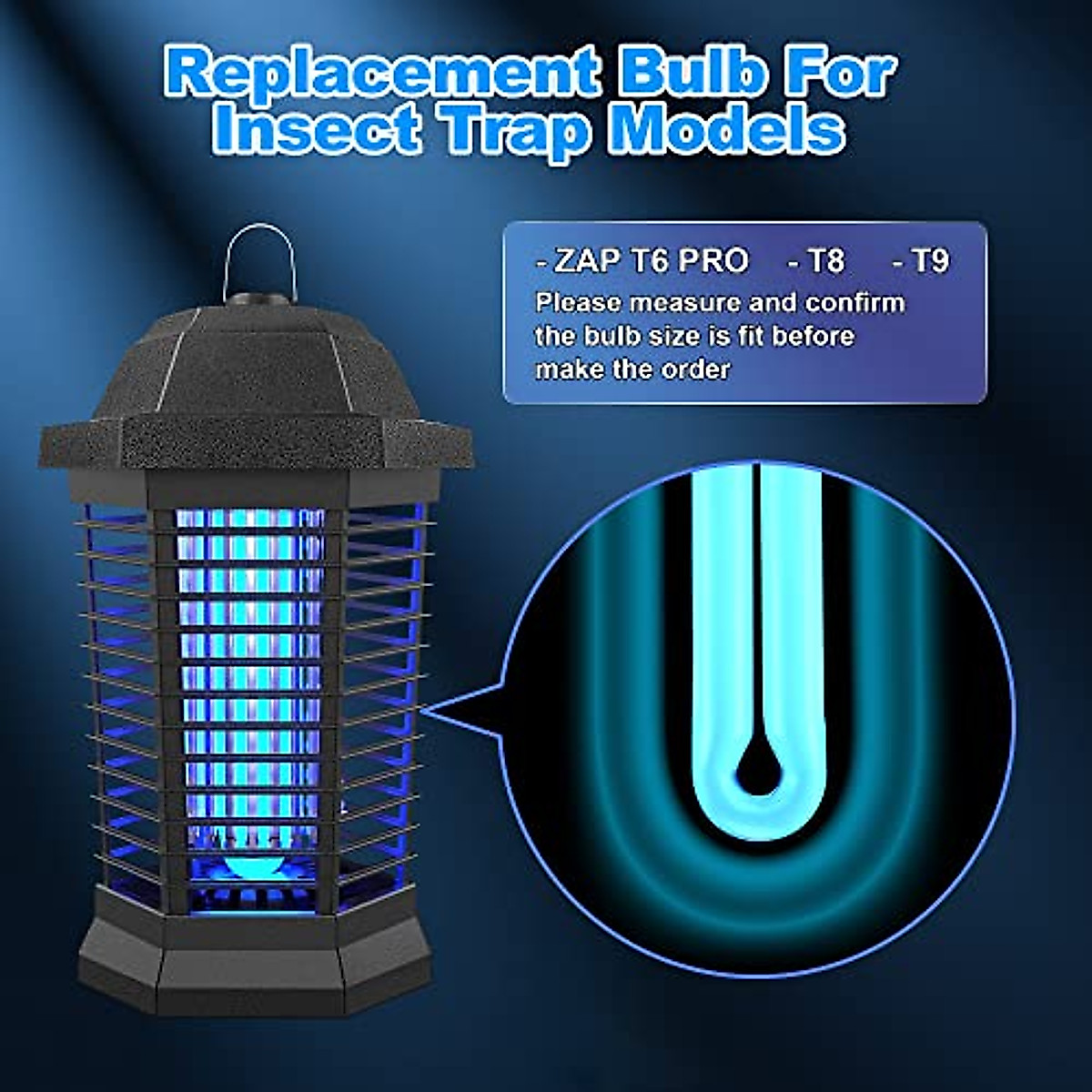 Kittmip BF35 Bug Zapper Replacement Bulbs FUL 15W-BL with Square 4-Pin Base, Compatible for Flowtron BK-15D, Stinger FP15, TZ15, BB-15WHT, 15W U Shape Insect Attracting Lamp for T6 T8 T9(1)