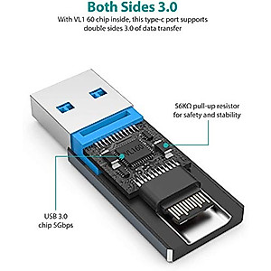 NIMASO USB C Female to USB Male Adapter 5Gbps, Type C to USB A Charger Cable Adapter,Fast Charging Converter Compatible with Power Bank,Laptops,Chargers,Samsung S20 S20+ Note 10,Google Pixel.
