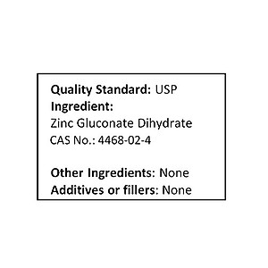 NuSci Zinc Gluconate Powder Pure Supports Enzyme Functions (2270 Grams (5.0 lb)