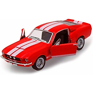 Kinsmart 1967 Shelby GT-500 Collectible Die-Cast Car- 1:38 Scale (Red)