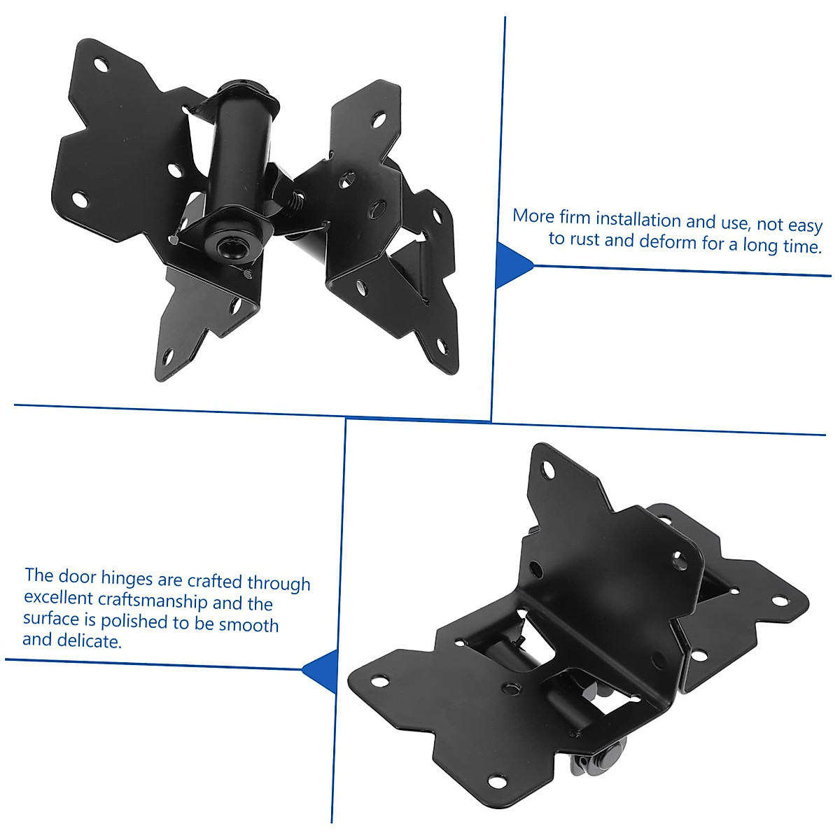 2pcs Fence Hinge Heavy Duty Leash Gate Hinges for Wooden Fences Heavy Duty Stainless Steel Hinges Door Hinges Barn Hinges Metal Hinges Self Closing Gate Hinges Hinges Bolt