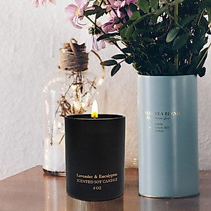 Lavender Eucalyptus Scented Candles, Christmas Birthday Candle Gifts for Women, Best Friends, House Warming,Unique Aromatherapy Candle Gift, Natural Soy Candle,8OZ,45 Hours Burning Time.