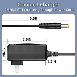 24V Power Cord for Legiral Le3 Le6 Le9 Le11 Portable Massage Gun AC/DC Adapter Massage Gun 24V1A Charger Power Supply