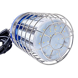 Bergen Industries Inc K5100 100-Watt Temporary High Bay LED Luminaire Plug-in Work Light, 13000LM, 5000K, Stainless Steel Cage,Blue