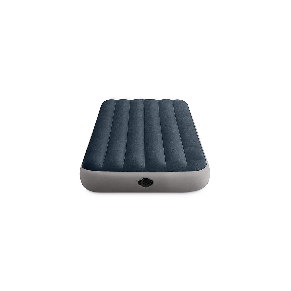 Intex 64781E Dura-Beam Standard Single-High Air Mattress: Fiber-Tech – Twin Size – 2-Step Pump – 10in Bed Height – 300lb Weight Capacity