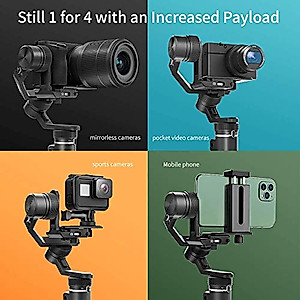 FeiyuTech G6 Max [Official] 3-Axis Camera Gimbal Stabilizer for Small Mirrorless/Pocket/Action Camera/Smartphone,fits Canon 200D M50 Sony ZV1 a6500 Panasonic GH4 GoPro 8 7 iPhone 14 13 ProMax XR XS