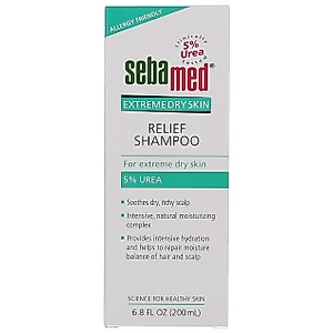 Sebamed Extreme Dry Skin Relief Treatment Shampoo Intensive Moisturizing Complex with 5% Urea for Dry Itchy Scalp 6.8 Fluid Ounces (200mL)