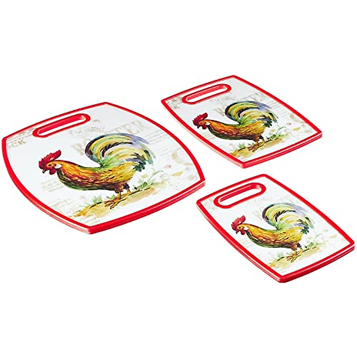 Cuisinart CCB-3PCROS 3-Piece Rooster Cutting Board Collection