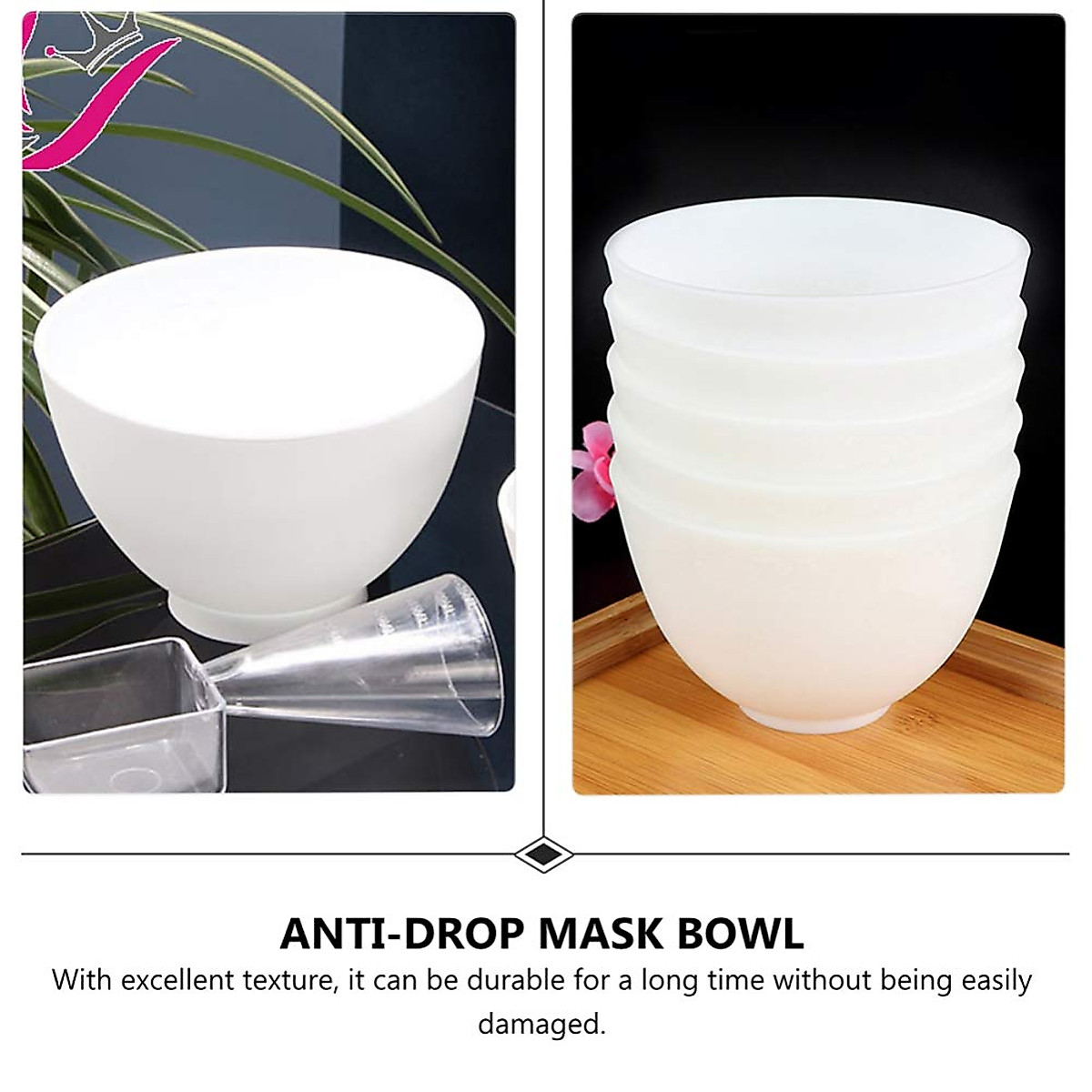 EXCEART Silicone Facial Mask Mixing Bowl 3Pcs Silicone Facial Mask Mixing Bowls DIY Facemask Mixing Mask Other Skincare Product Mixing Bowls