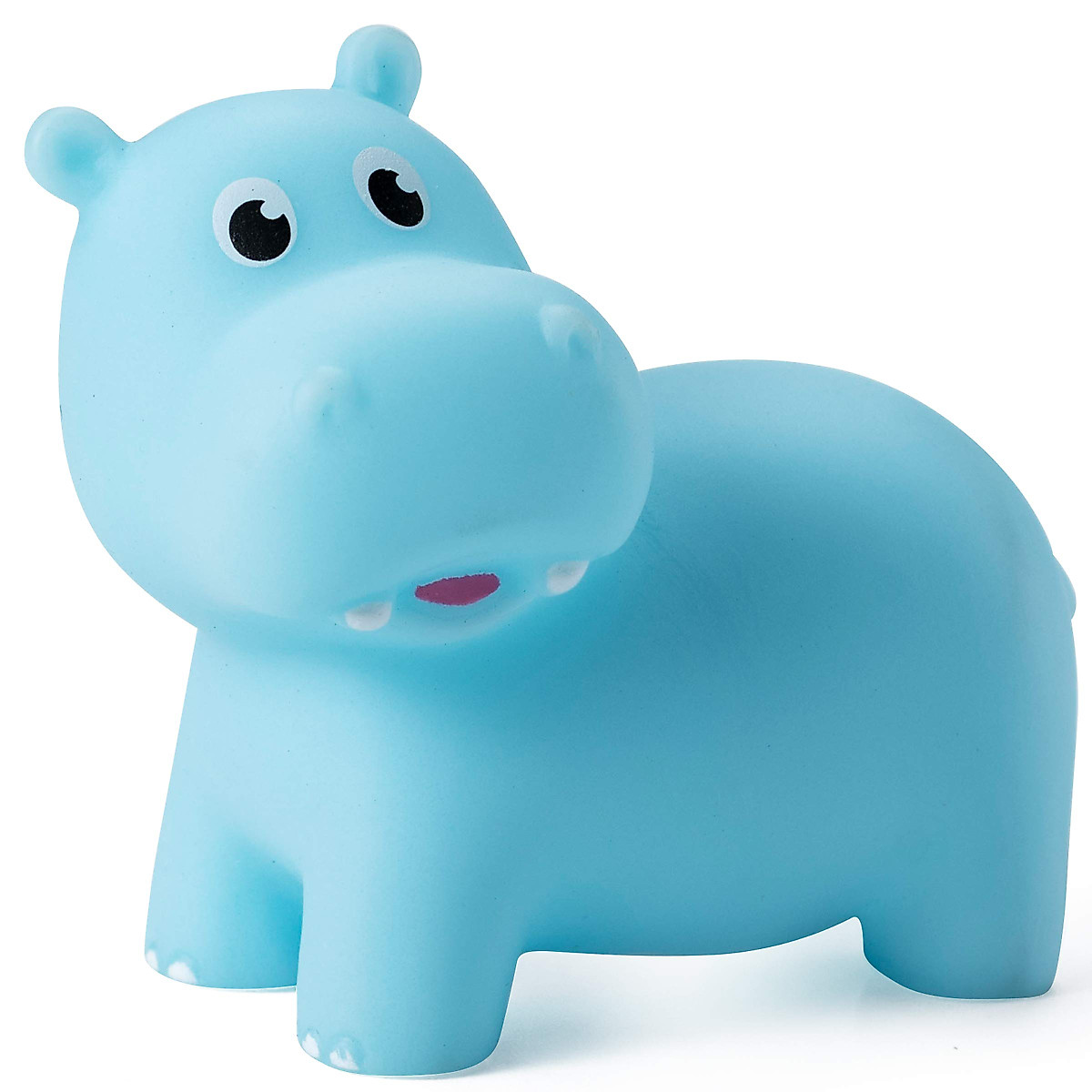 Mini Zoo Animals - (Pack of 12) Vinyl Rubber Jungle Safari Animal Figures, Squeezable Bath Tub Toys for Kids, Baby Shower, Birthday Party Supplies, Favors, Cake Decor, Table Decorations