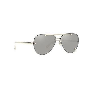 Versace VE2231 Sunglasses - (12526G) Pale Gold/Light Gray Mirror Silver - 60mm