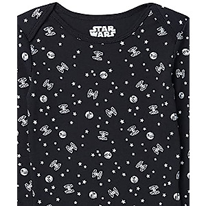 Amazon Essentials Disney | Marvel | Star Wars Unisex Babies' Long-Sleeve Bodysuits - Discontinued Colors, Pack of 5, Star Wars Tiny Trooper, 0-3 Months
