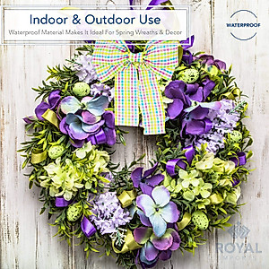 Royal Imports Spring Pastel Wired Ribbon, 2.5" (#40) Gingham Design Print for Baby Shower, Gender Reveal, Easter, Floral, Craft, Holiday Decor, 25 Yd Roll (75 FT Spool) Pink Blue Yellow Green